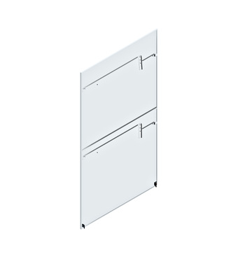 SORAX bočna stranica dvostruka, D=1.200xV=2.000mm, RAL7035
Dvostruka bočna stranica, s unutarnjim mehanizmom za zaključavanje, (1 pak=1 kom.)