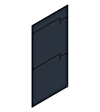 SORAX bočna stranica, D=1.200xV=2.200mm, RAL9005
Puna bočna stranica, s unutarnjim mehanizmom za zaključavanje, (1 pak=1 kom.)