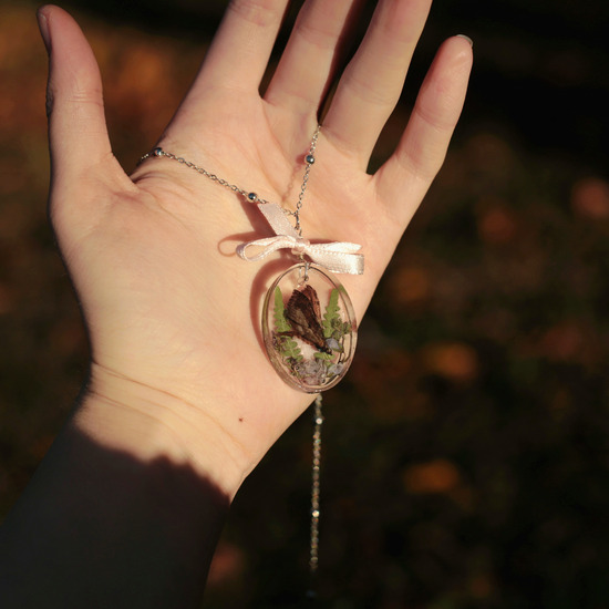 Frida    medaljon sa pravim insektom i biljem