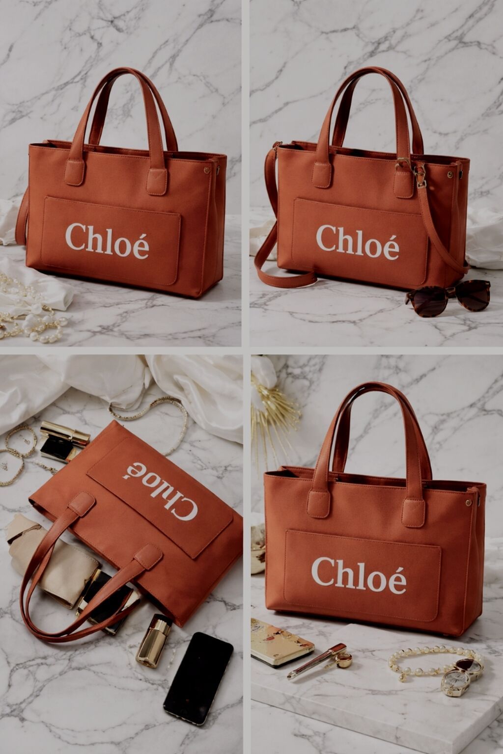 Torba Chloé – raskošna tote/shoulder torba od izdržljivog tekstila u