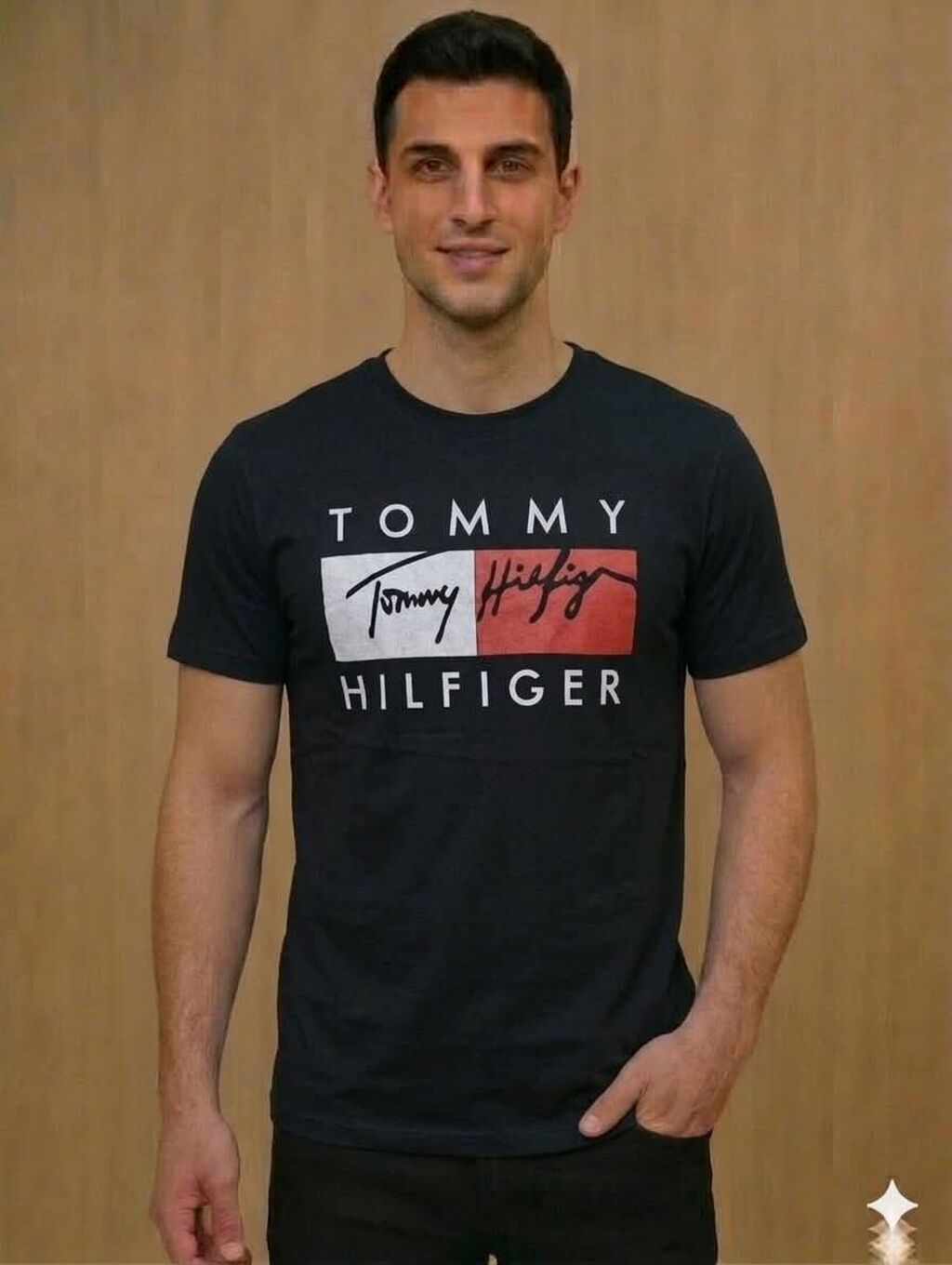 Men's T-shirt Tommy Hilfiger, bоја - Crna