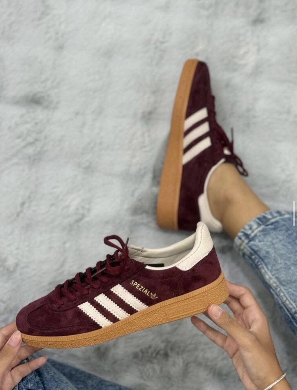 Adidas Spezial patike – bordo antilop sa bež detaljima i gumiranim
