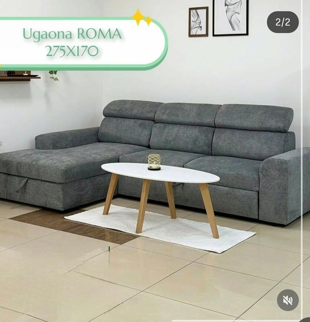 Ugaona garnitura ROMA – 275 x 170 cm - Moderne, čiste linije sa