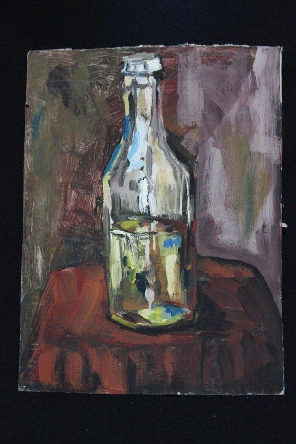 SLIKA FLAŠA, IMPRESIONIZAM, AKRIL NA KARTONU, 31 X 42 | Slika Flaša