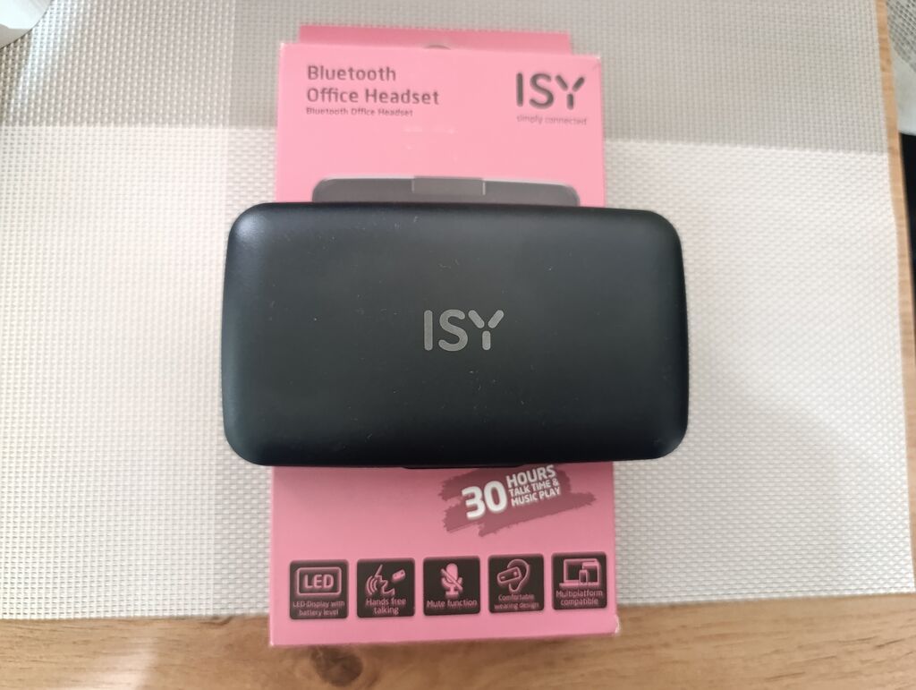 ISY Bluetooth Office Headset – bežični mono headset sa futrolom za