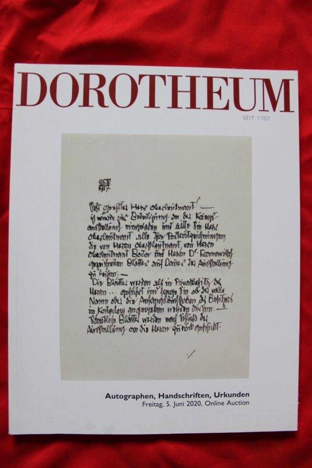 DOROTHEUM, ORIENTTEPPICHE, AUTOGRAPHEN, HANDSCHRIFTEN, 2020 |