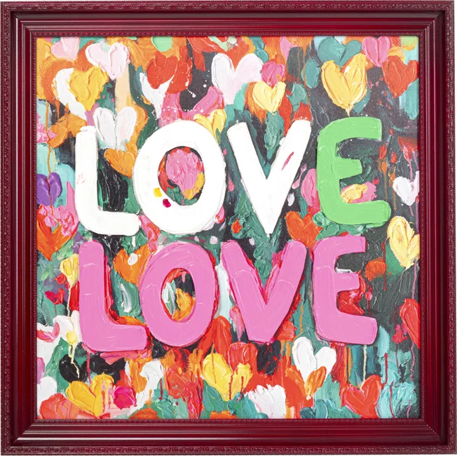 Slika sa ramom Love Love 80x80cm