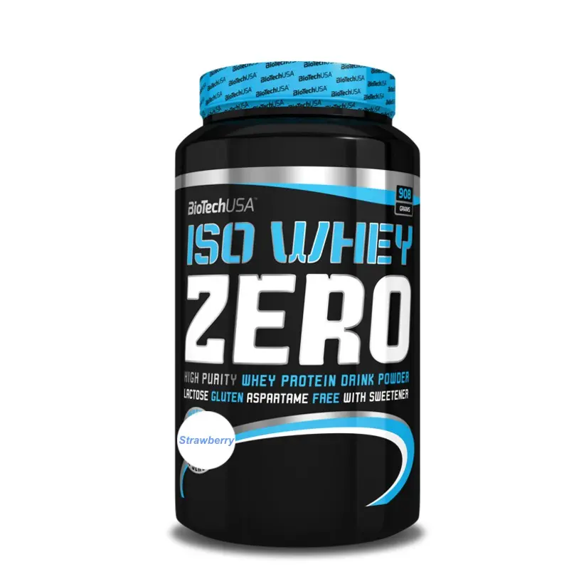 BioTechUSA Iso Whey protein Zero, Jagoda, 908g