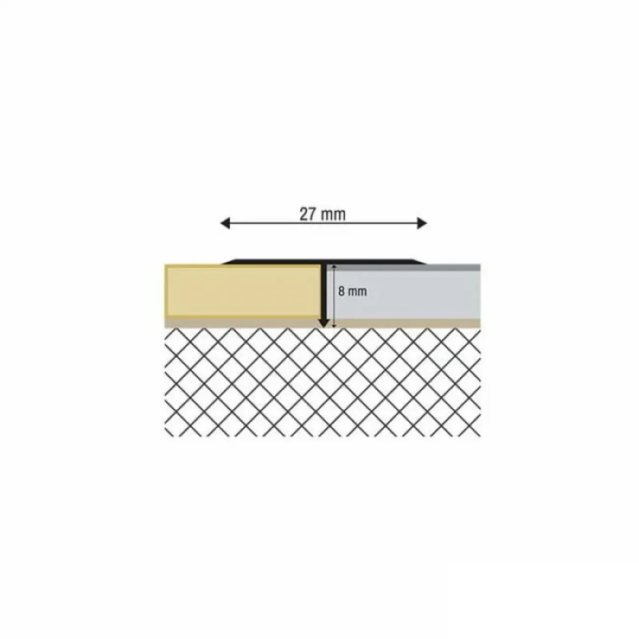 LAJSNA AL PRELAZNA SREBRO MAT 2.7m