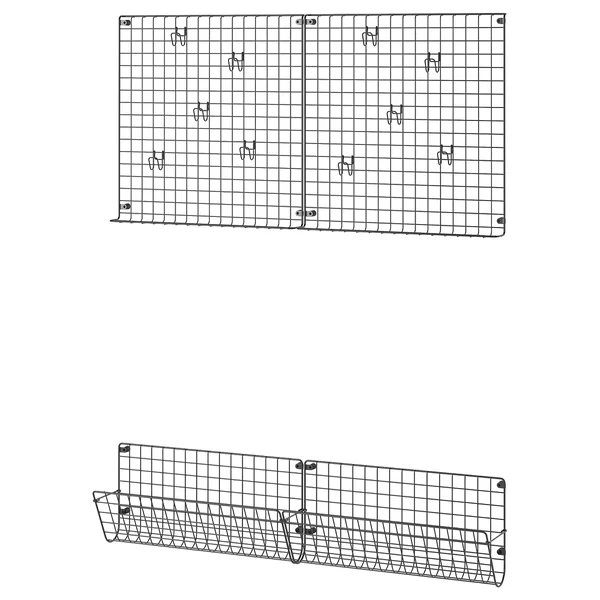 Nameštaj za hodnik, 4 kom., siva