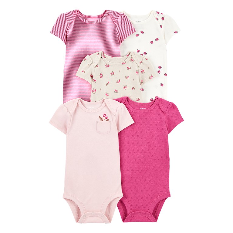 Carter's bodi za bebe devojčice - set od 5 kom. BZ251T010210