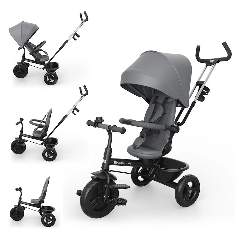 KINDERKRAFT TRICIKL ASTON 2 PLUS GREY