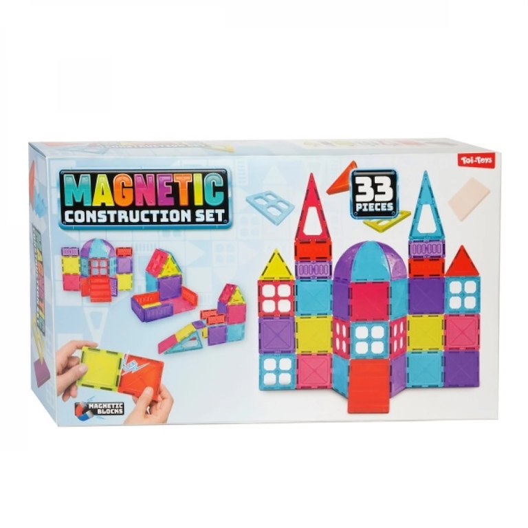 EDUKATIVNI SET CONSTRUCTON MAGNET PANELS 33PCS 51205A