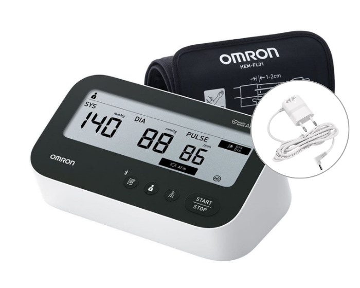 OMRON M4 Connect AFib - sa ispravljačem + GRATIS 20 blister test traka