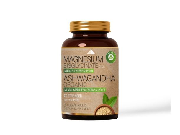 MAGNESIUM BISGLICINAT+ASHWAGANDHA ORGANIC 30TBL