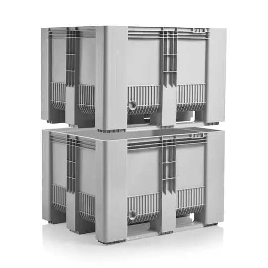 SB3 box paleta sa 3 skije, 1200x1000x790 mm, dno i stranice puni