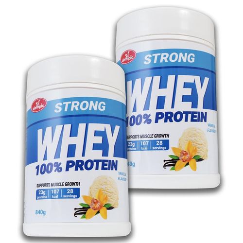 Olympic Protein Strong Whey 100% Ukus Vanile 840g, 2 komada