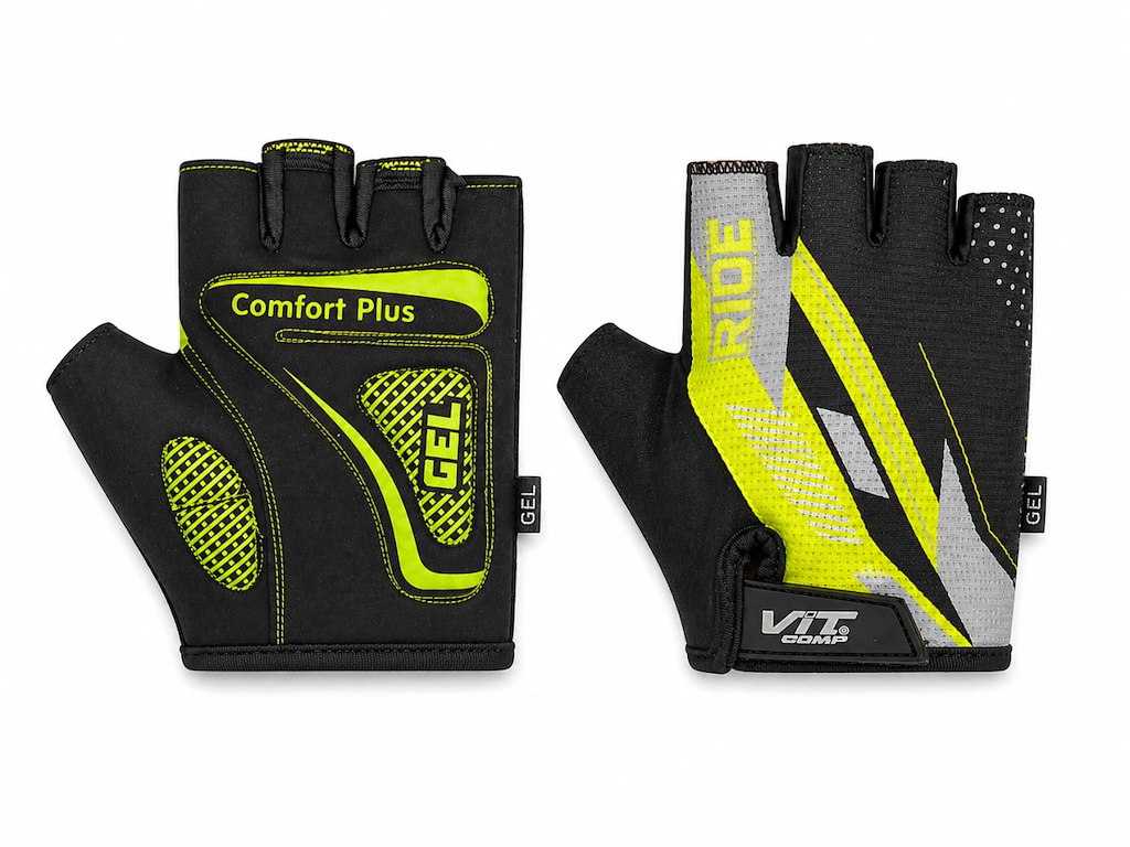 RUKAVICE LAURELS 2509 CRNO NEON ŽUTE GEL PROTECT VELIČINA XL
