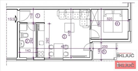 Adice, 35m2, Jednoiposoban sa pdv, Izgradnja
