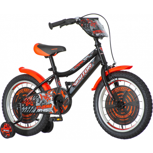 Visitor - Bicikl Kids XTREME 16" 9" V-Brake Kontra 105-125cm (16") Crno Crveni