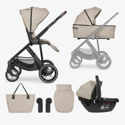 Kikka Boo Kolica Chiara 3in1 set sa I-SIZE autosedištem i tvrdom korpom Beige
