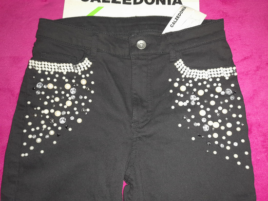 Calzedonia crne biseri farmerke/pantalone NOVO!%