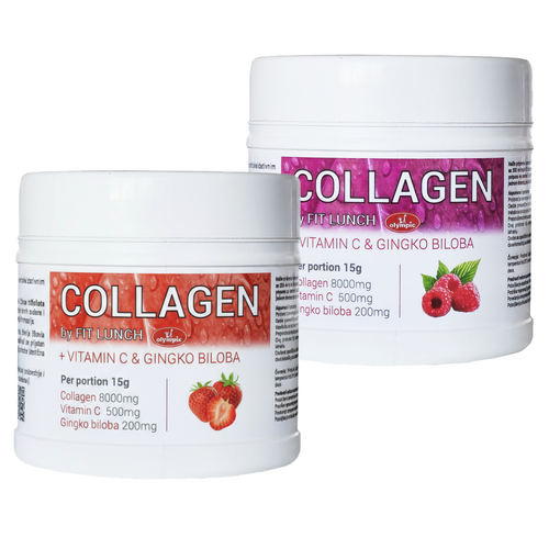 Olympic Kolagen + Vitamin C&Gingko Biloba Jagoda i malina 450g, 2 komada