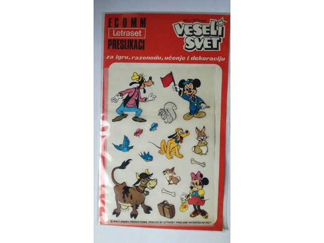 VESELI SVET - PRESLIKAČI  1 WALT DISNEY