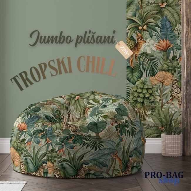 Plišani Lazy Bag - Tropska šuma - 234
