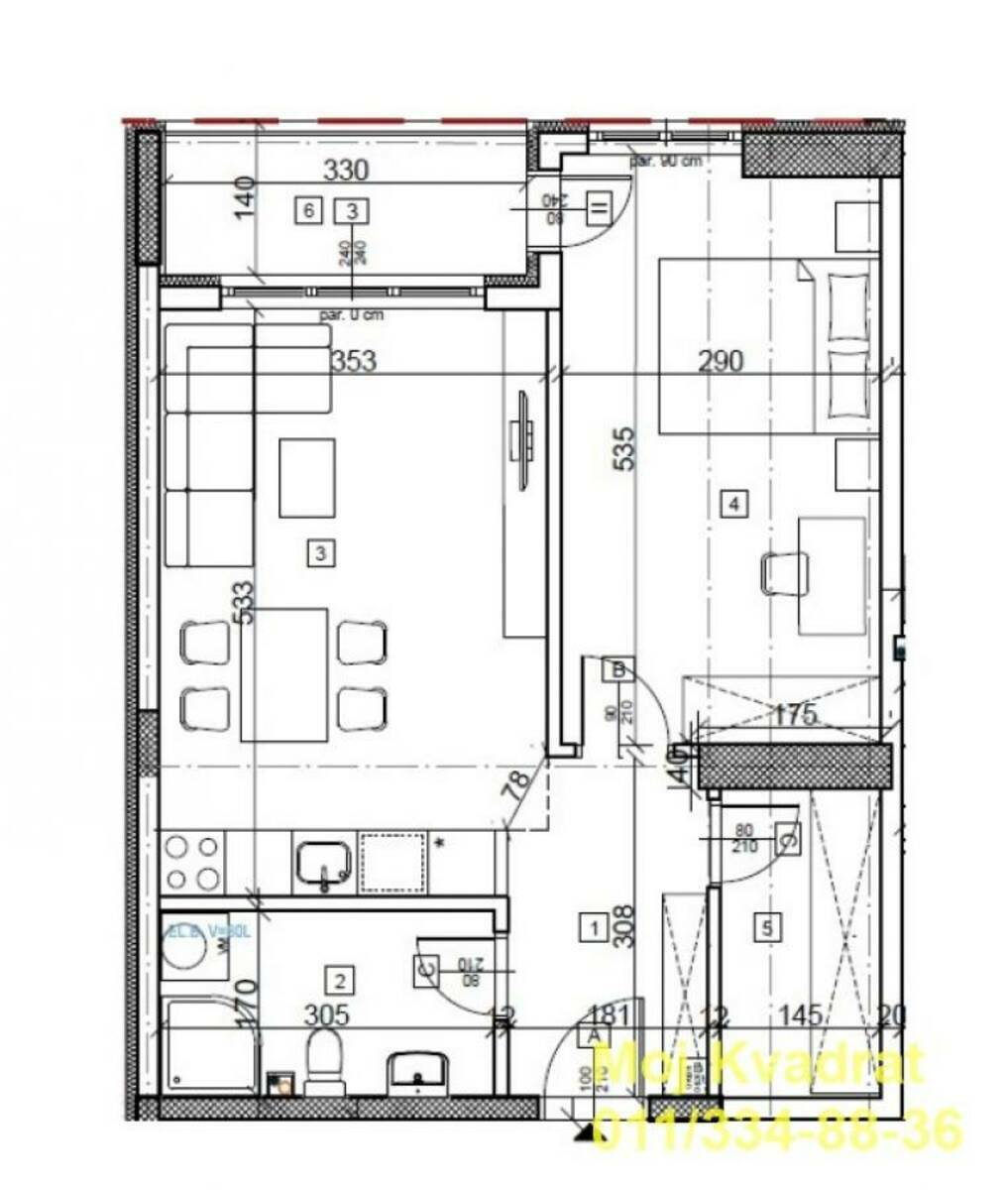 Dvosoban stan, Beograd - Autokomanda | Prodaja · 48m² · 190.904€