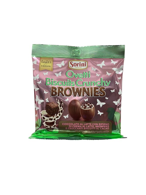 PRALINE OVETTI BISCUITS CRUNCY BROWNIES SORINI 80G