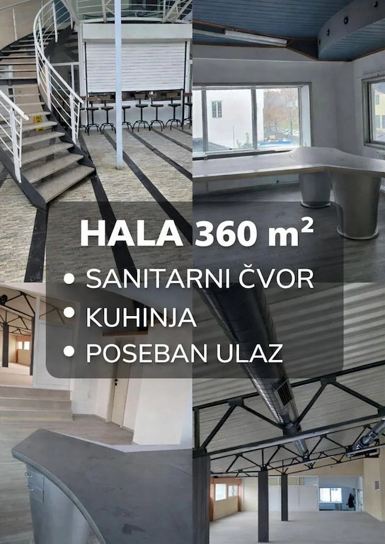 Komercijalni prostor za izdavanje 360m2 i 160m2-Novi Sad