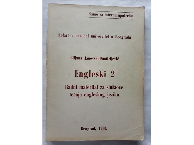 Engleski 2 Radni materijal za slušaoce