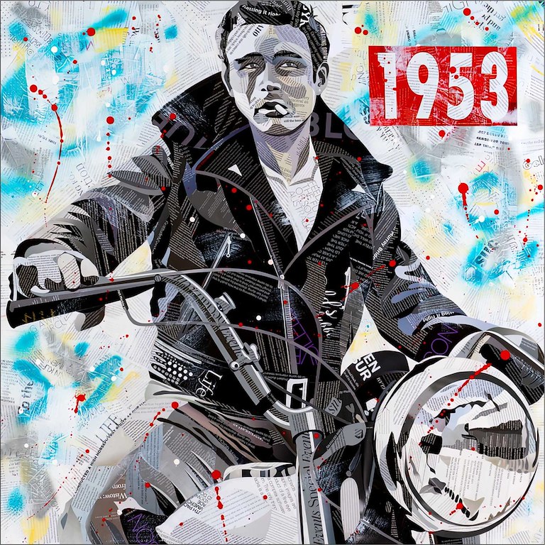James Dean, uramljena slika dimenzije 50x50cm i 70x70cm