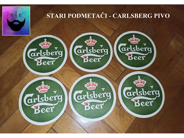 Podmetaci stari za pivo Carlsberg 6kom - TOP PONUDA