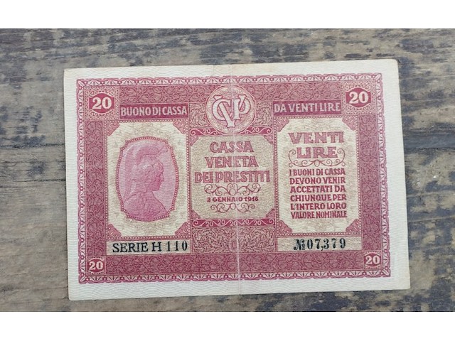 ITALIJA 20 LIRA 1918