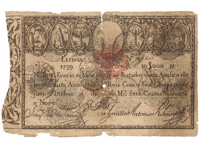 10000 Reis 1826.