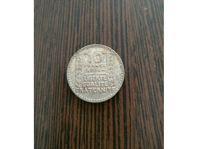 Francuska 10 franaka 1934. srebro