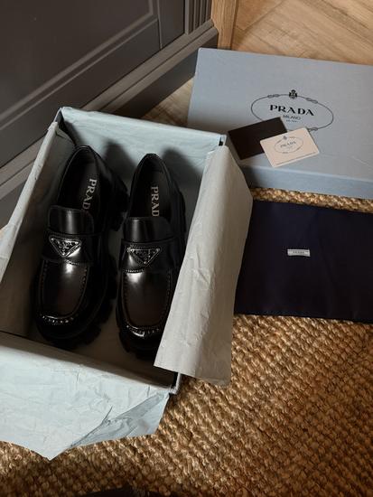 prada monolith loafers