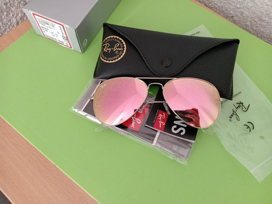 Ray Ban model RB3025 AVIATOR 58 Pink Mirror