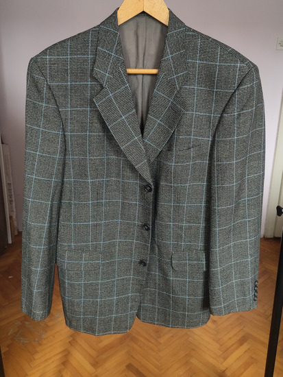 RETKO Vintage sivo crni karirani windowpane sako