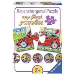 Ravensburger puzzle (slagalice) - Moje prve puzzle, 9 u 1 , vozila