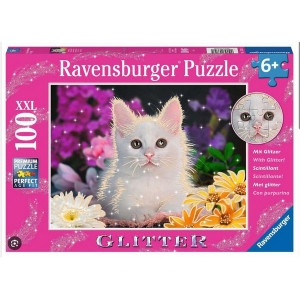 Ravensburger puzzle (slagalice) - Mačka sa šljokicama