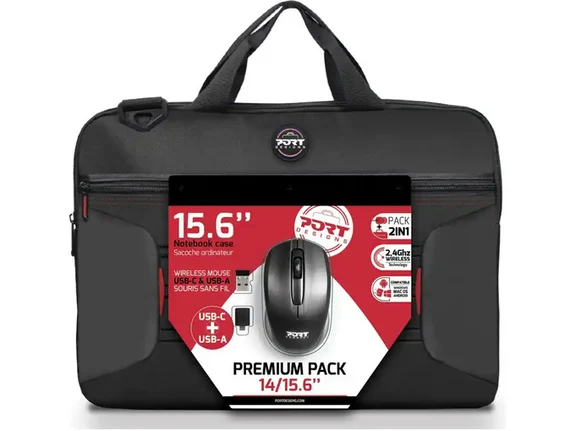 Port Designs Miš Premium Pack USB USB-C 2.4GHz 1000DPI