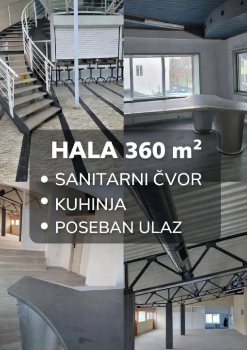 Komercijalni prostor za izdavanje 360m2 i 160m2-Novi Sad