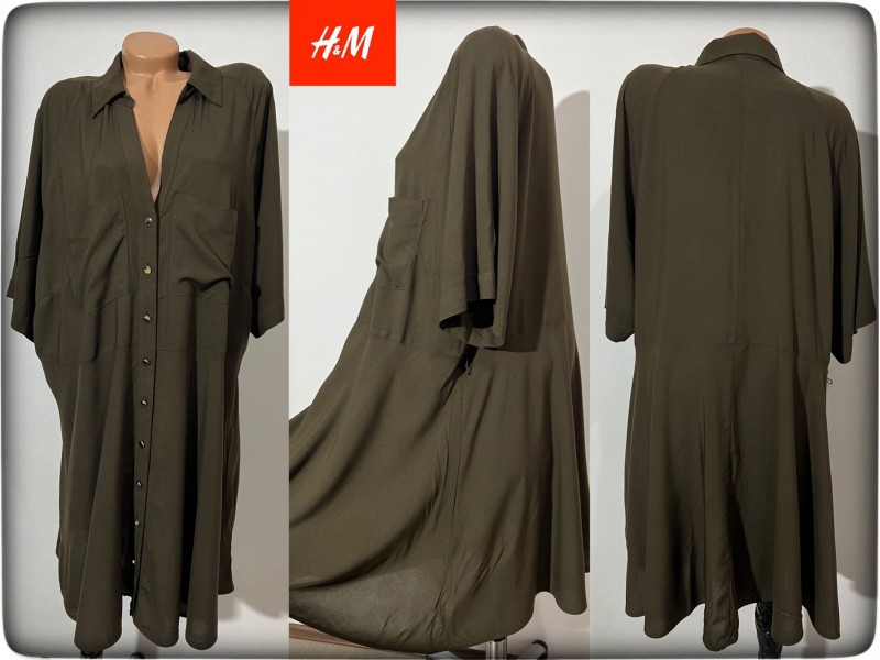 *H&M*Nezna 100% Viskozna haljina*KAO NOVA*XL