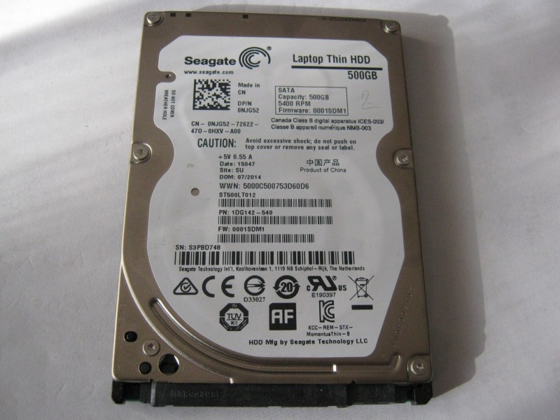 Hard disk za laptop Seagate 500gb 100% helt, BR2