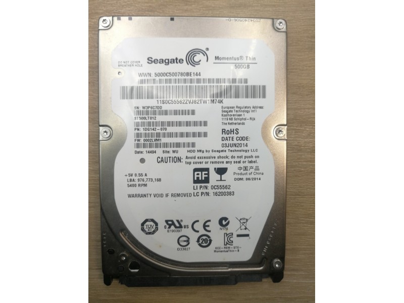 Seagate hard disk za laptop - 500gb