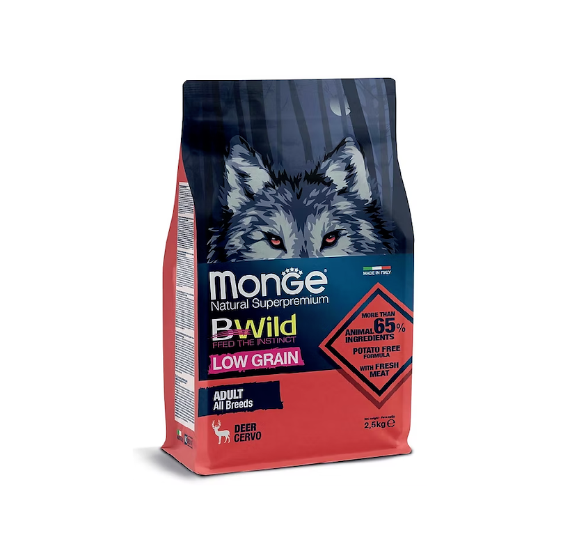 Monge BWild Low Grain Jelen 2,5kg