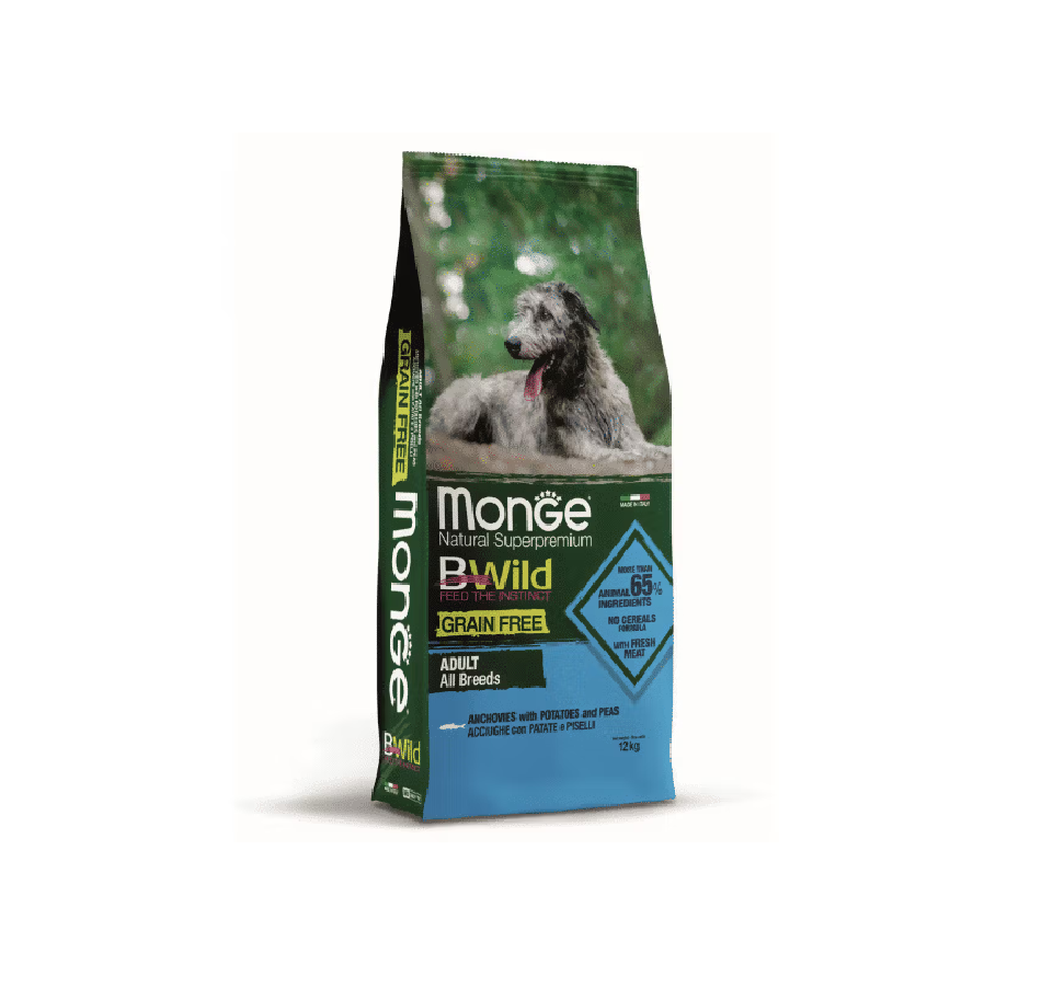 Monge BWild Grain Free Dog All Breeds Adult inćun, krompir, grašak 2,5kg
